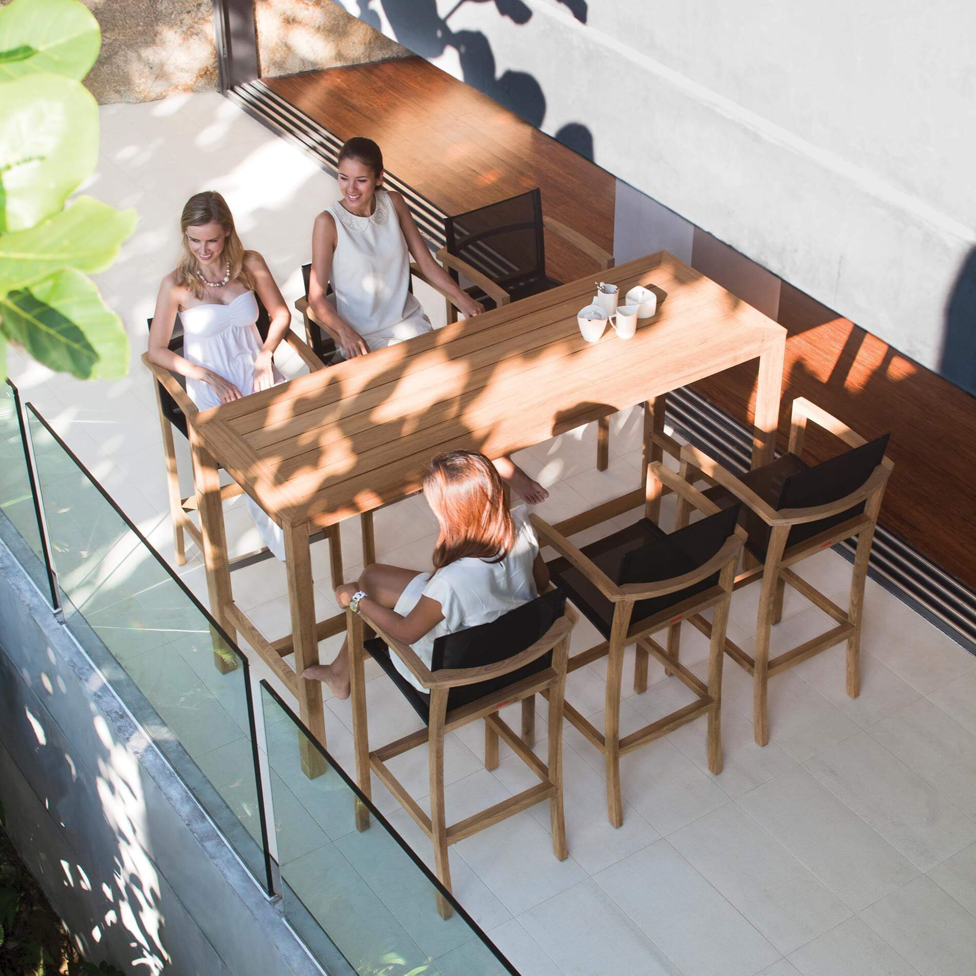 Royal Botania XQI Teak Bar Table - Designer & Luxury Outdoor Furniture at Cassoni