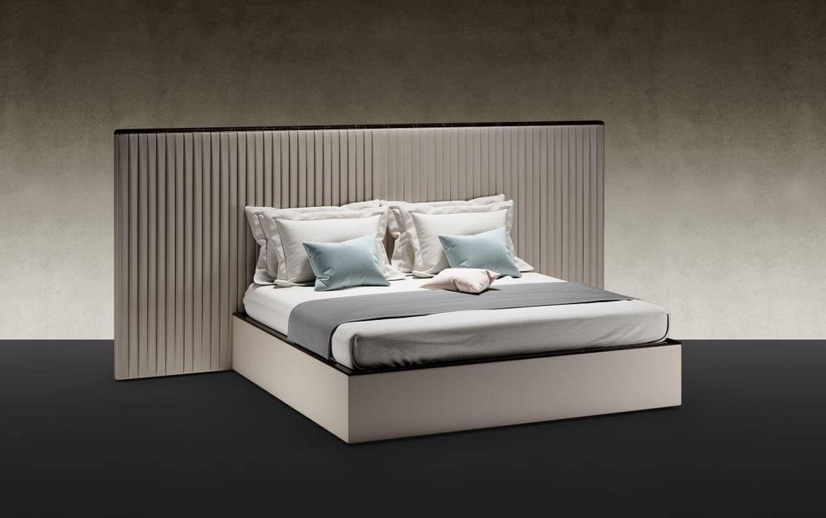 Designer Italian Plissé XL Bed - Italian Designer & Luxury Furniture at Cassoni