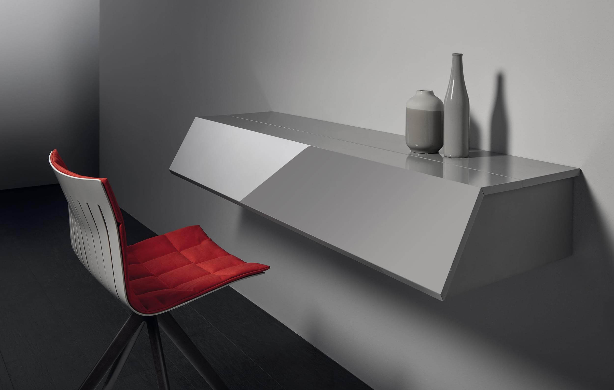 Refined Sophisticated Italian Contemporary Ghostwriter Suspended Desk ...