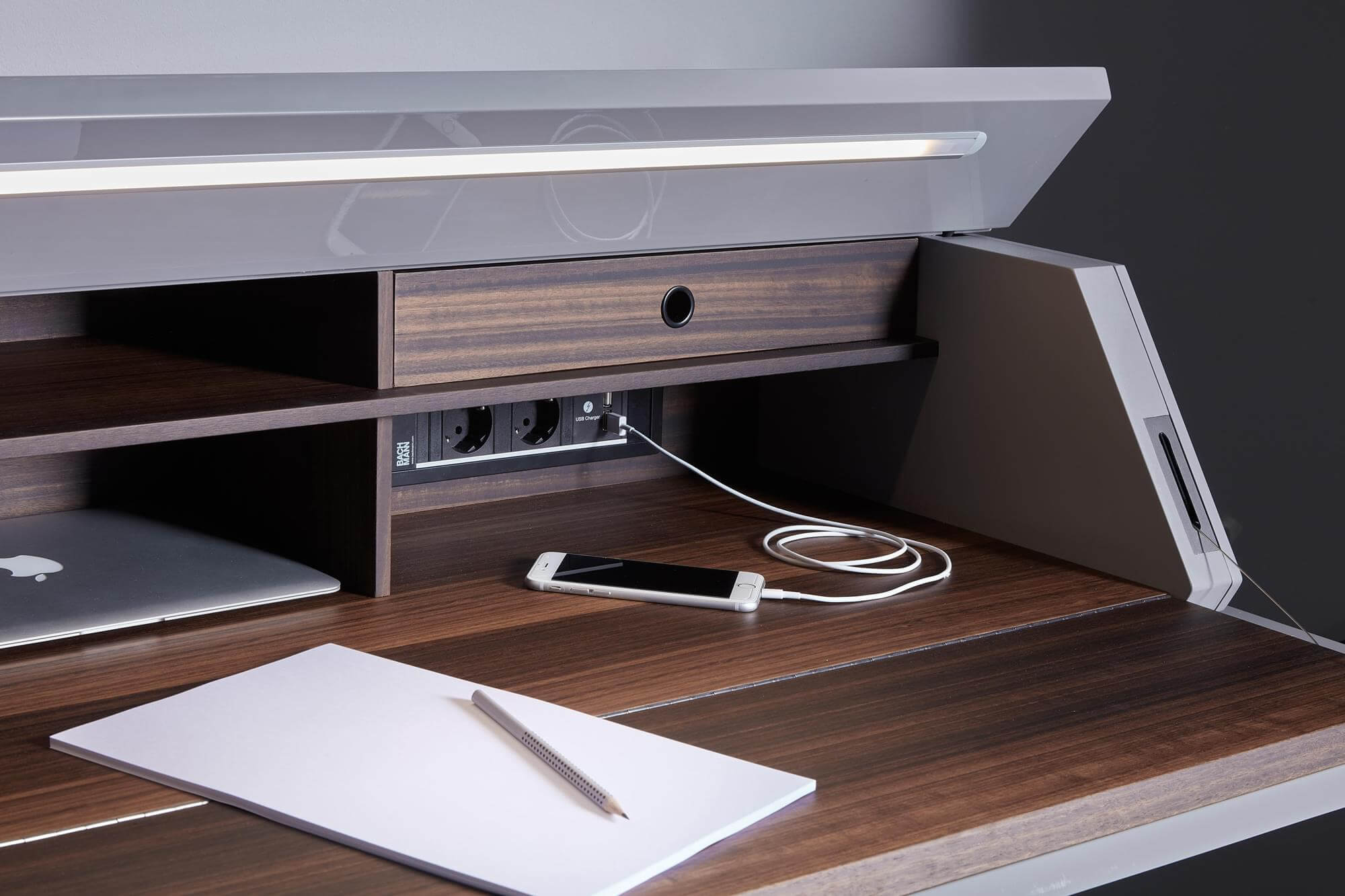 Refined Sophisticated Italian Contemporary Ghostwriter Suspended Desk ...