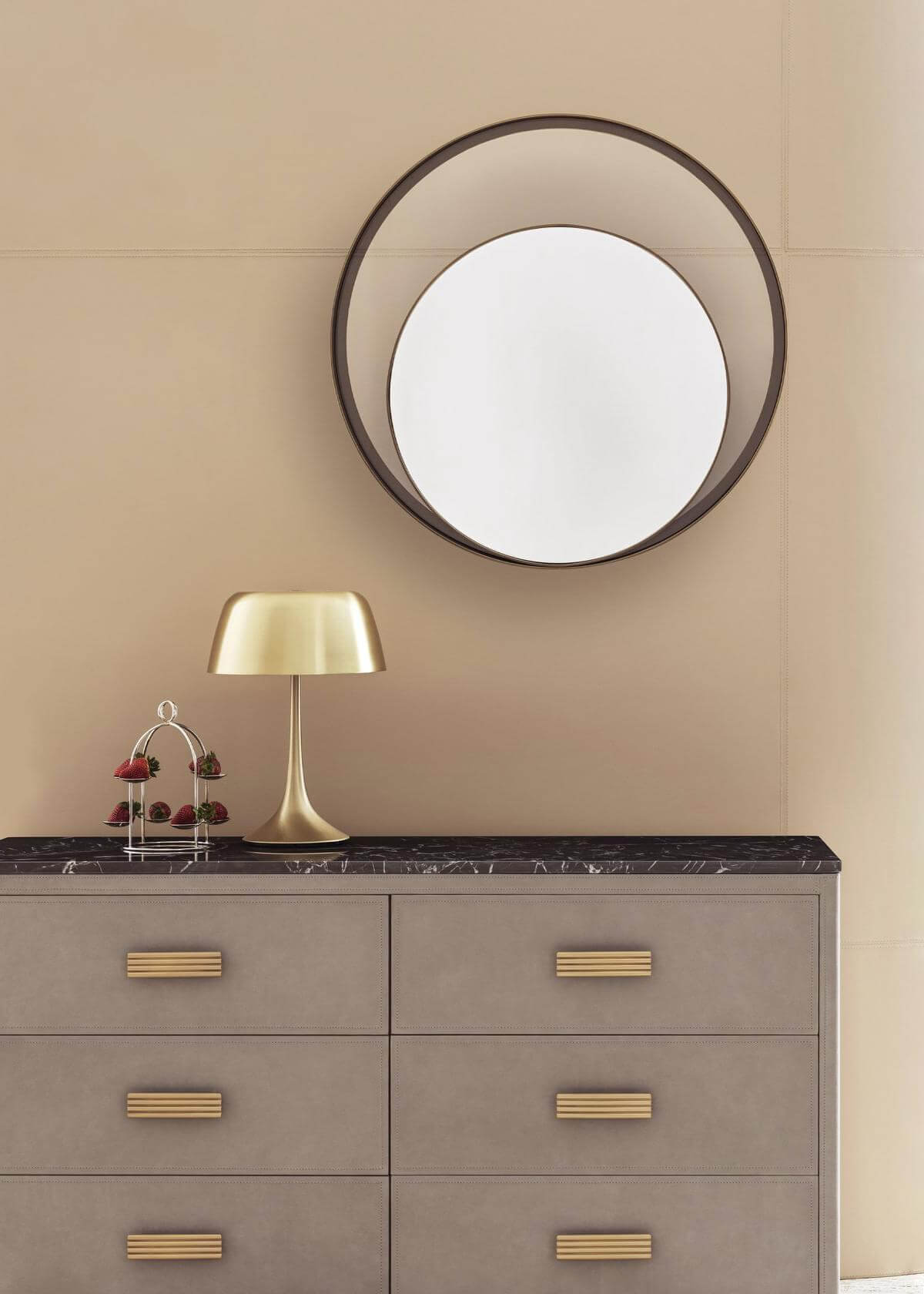 Double Ring Mirror by Rugiano | Cassoni