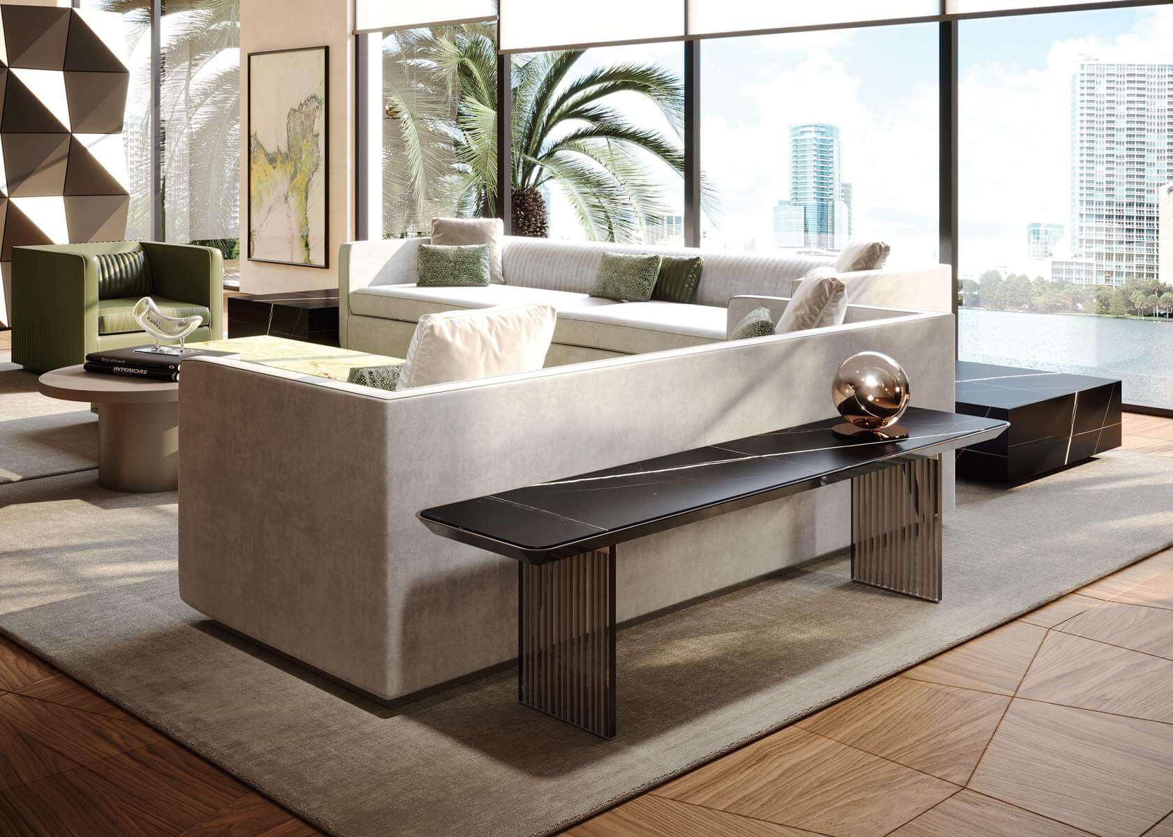 Exclusive Monolite Sofa Back Console - Italian Designer & Luxury ...