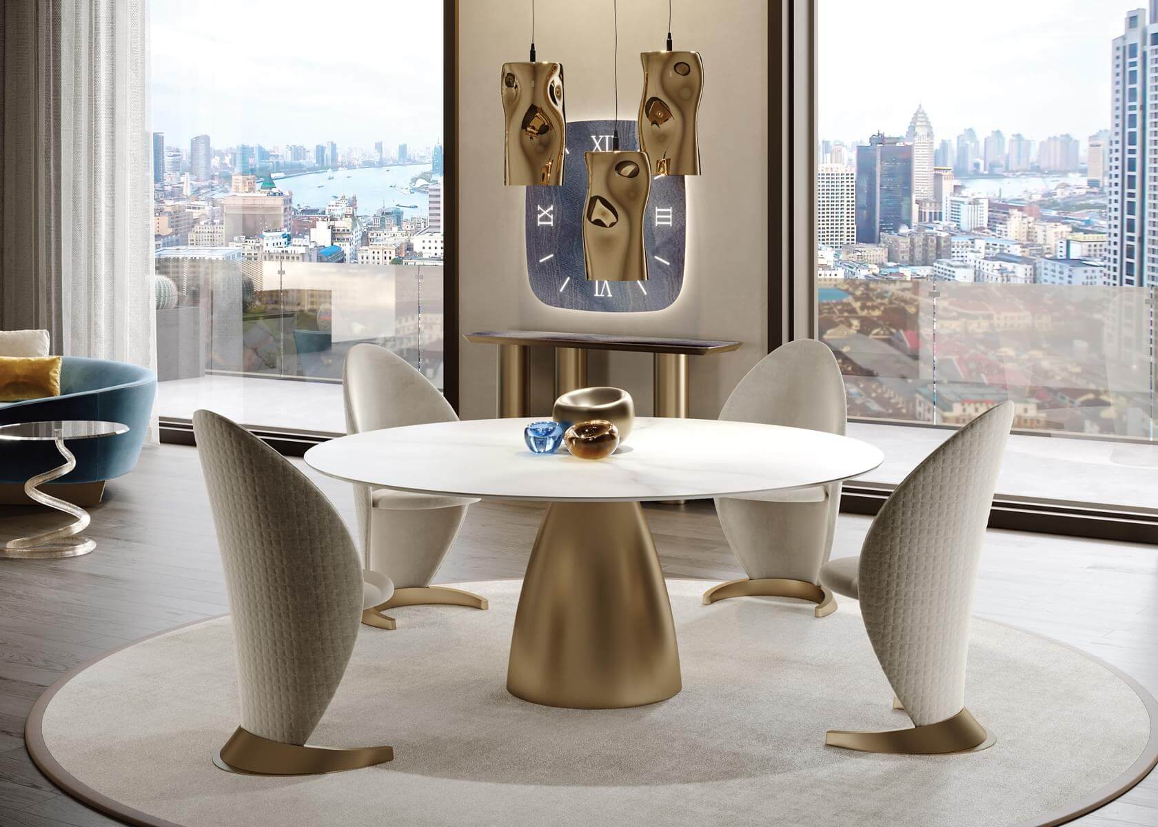 Refined Nautilus Clock - Italian Designer & Luxury Furniture at Cassoni