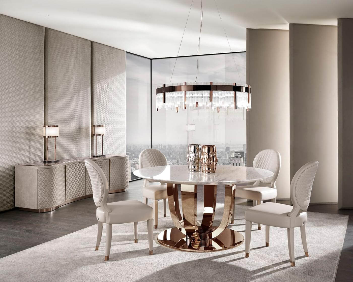 Elite Round Suspension Lamp by DV Home Collection | Cassoni