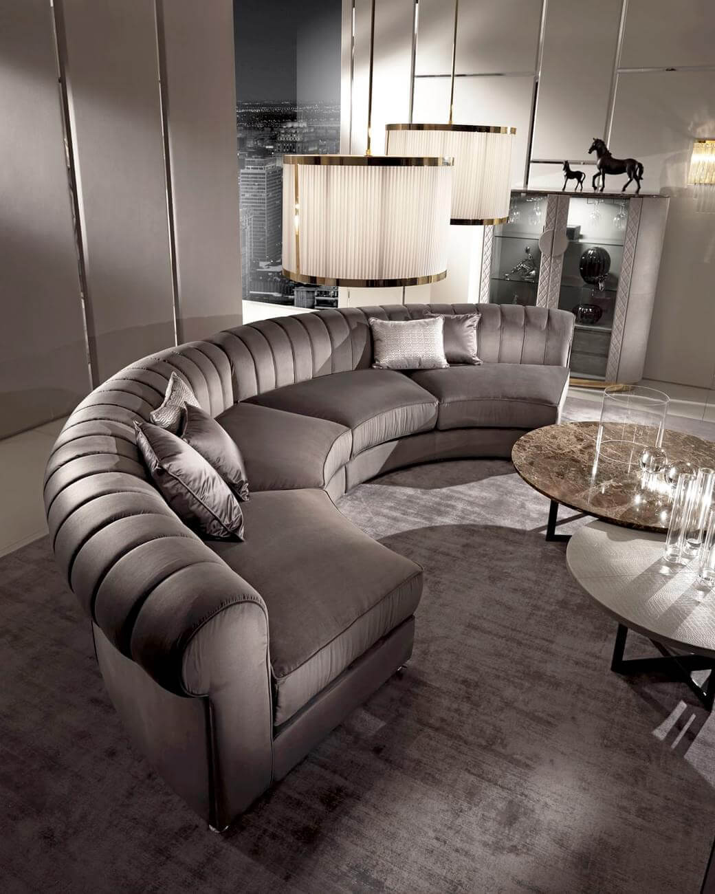 Kent Round Sofa by DV Home Collection | Cassoni