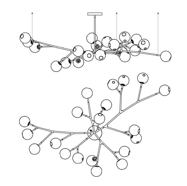 28 Armature Ceiling Lamp by Bocci | Cassoni