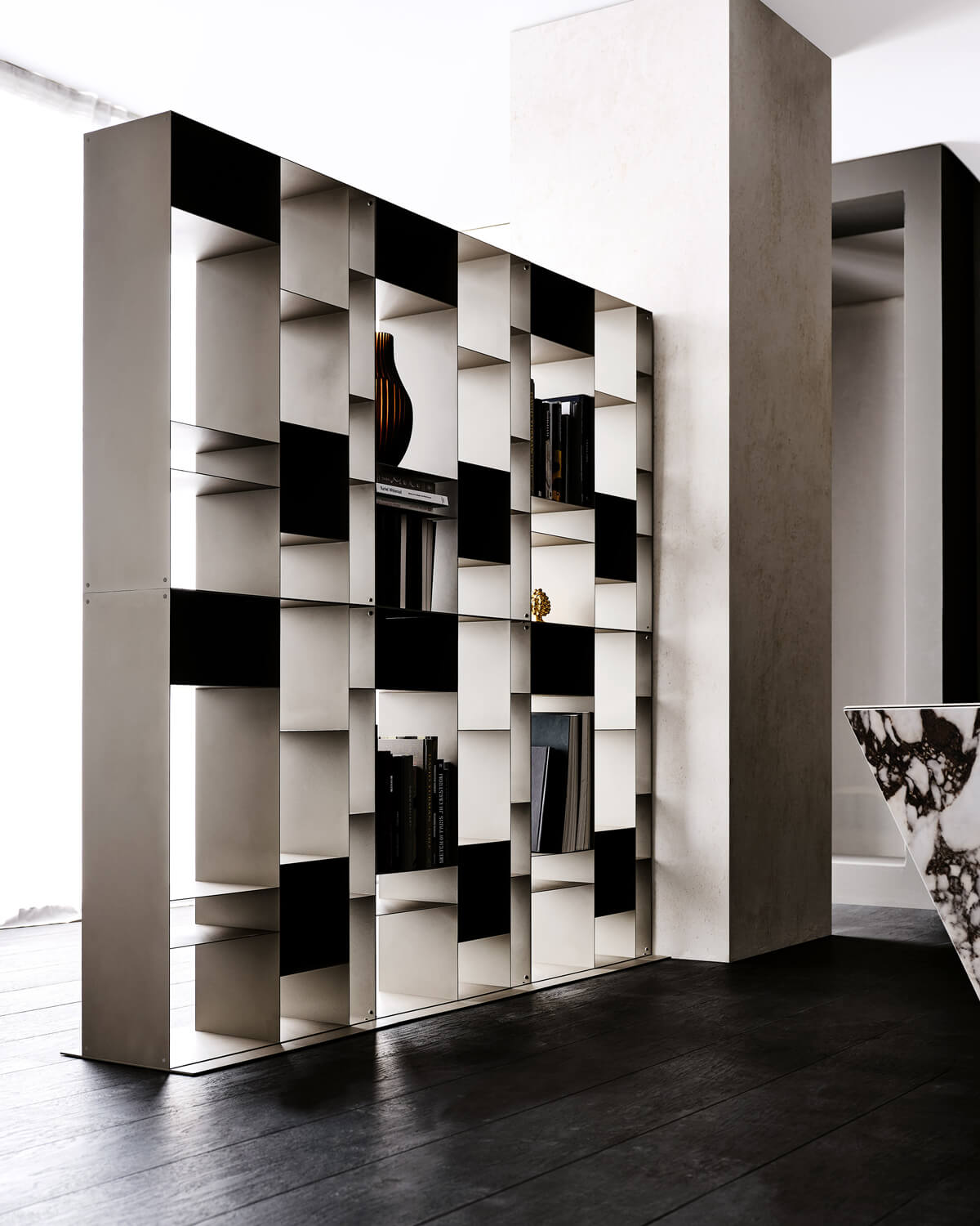 Elegant Contemporary Designer Latitude Bookcase - Italian Designer ...