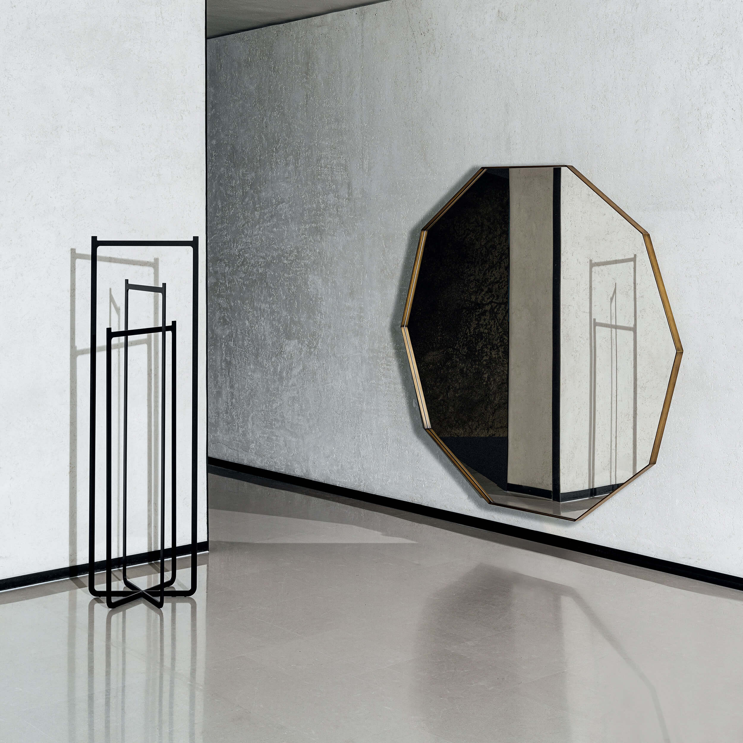 Visual Decagonal Mirror - Italian Luxury Furniture Cassoni