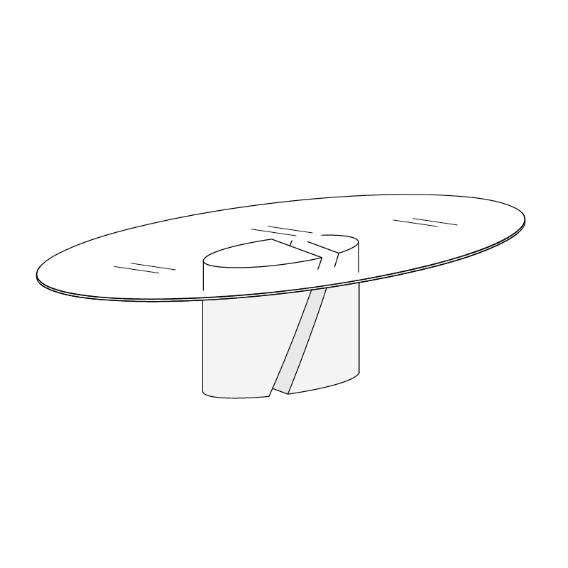 Wadi Elliptical Table by Lago | Cassoni