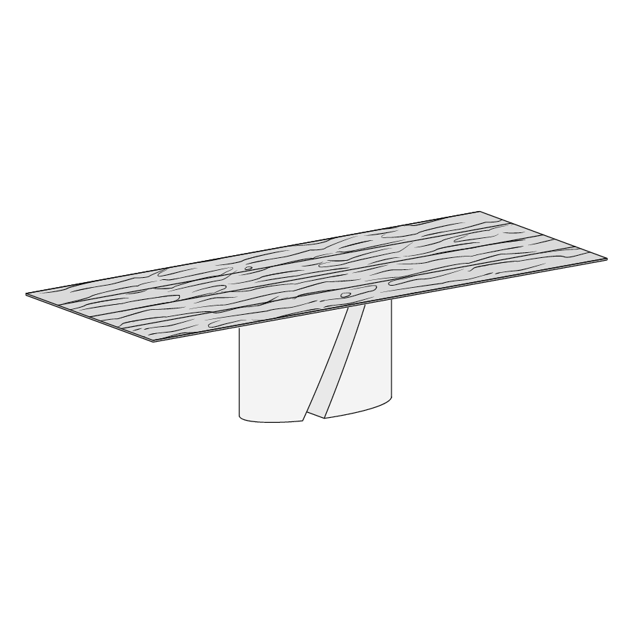 Wadi Rectangular Table by Lago | Cassoni