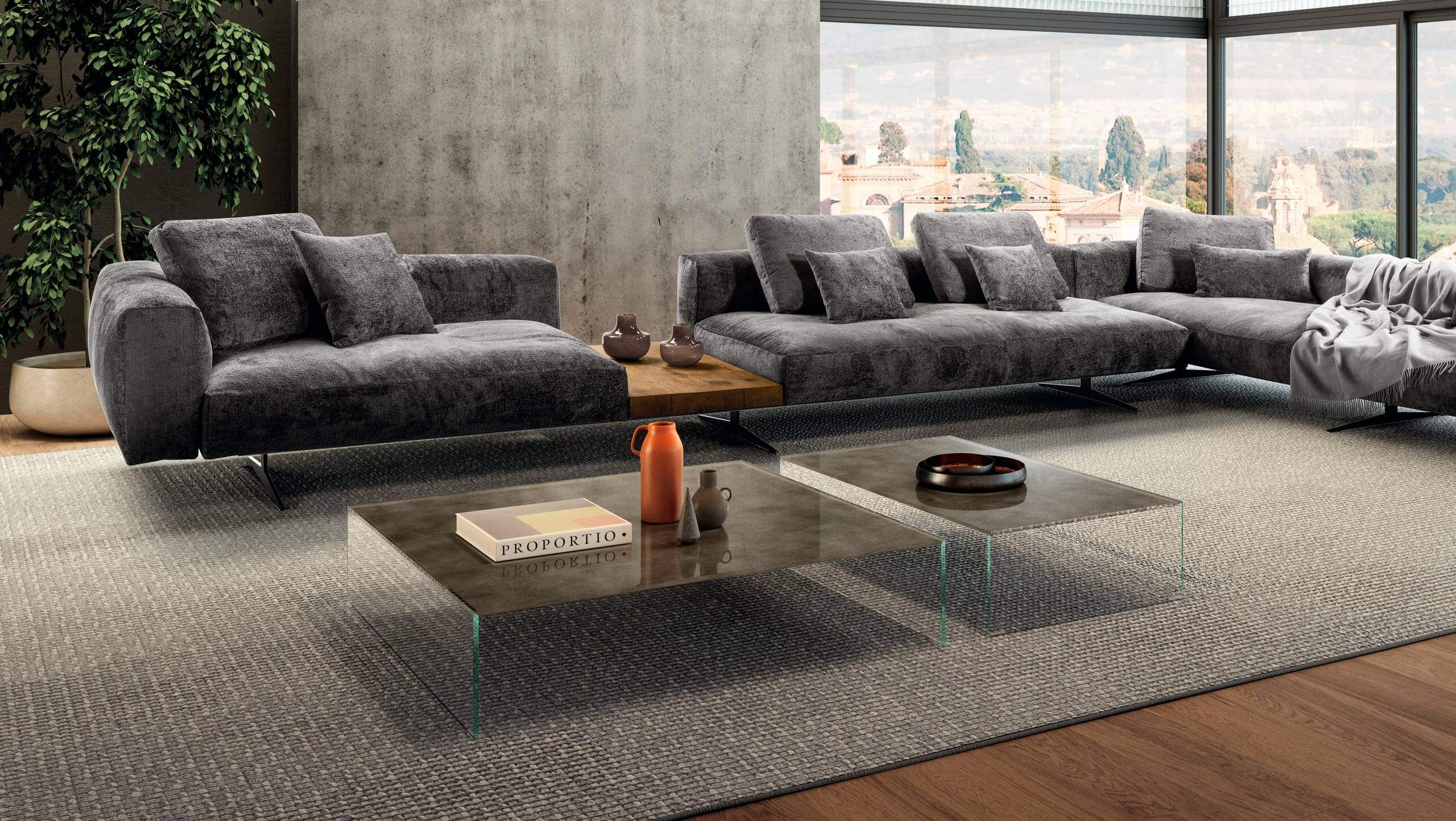 High-End UpGlass Coffee Table - Italian Designer; Luxury Furniture at Cassoni