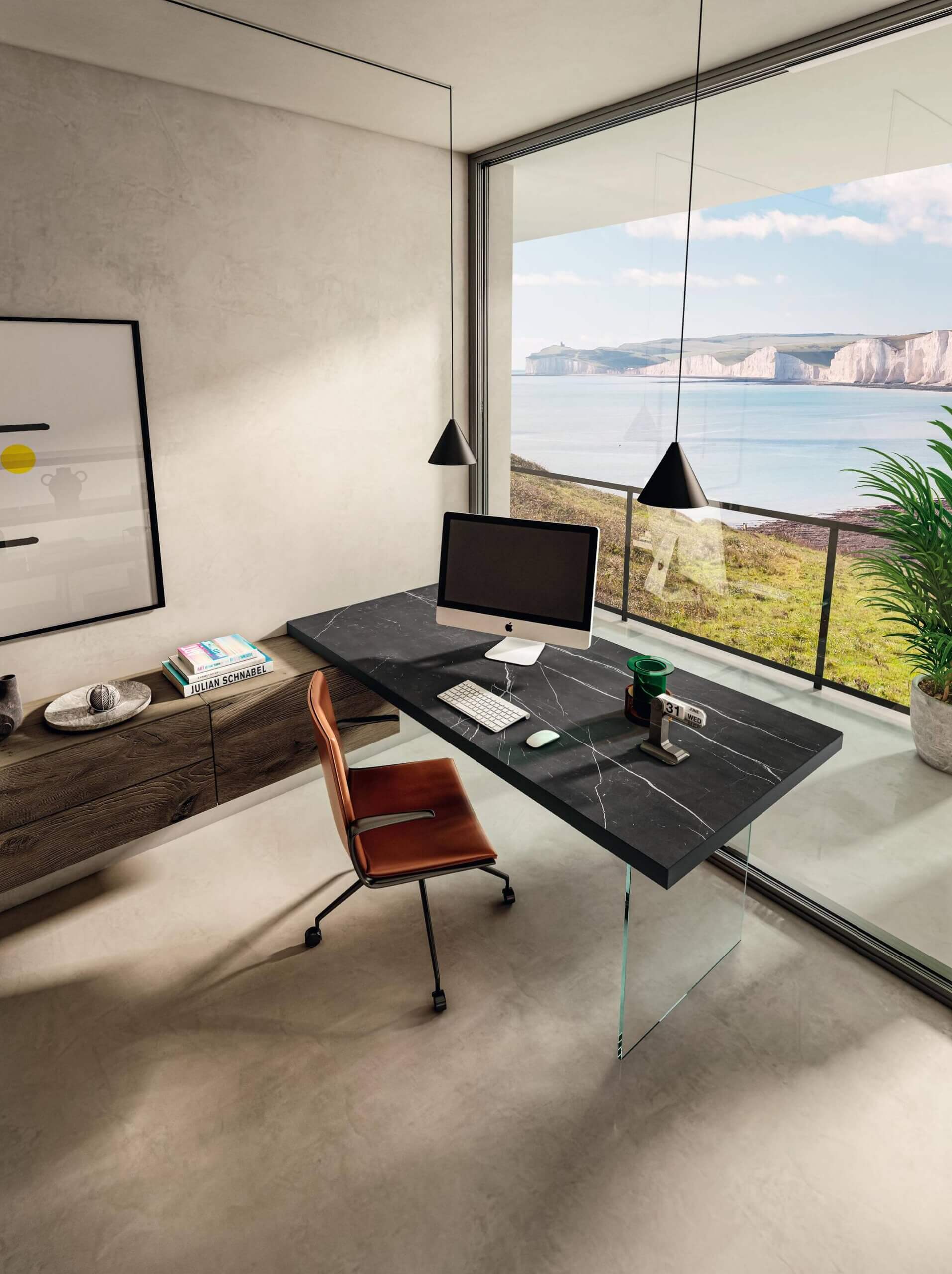 Air Desk - Single Leg by Lago | Cassoni
