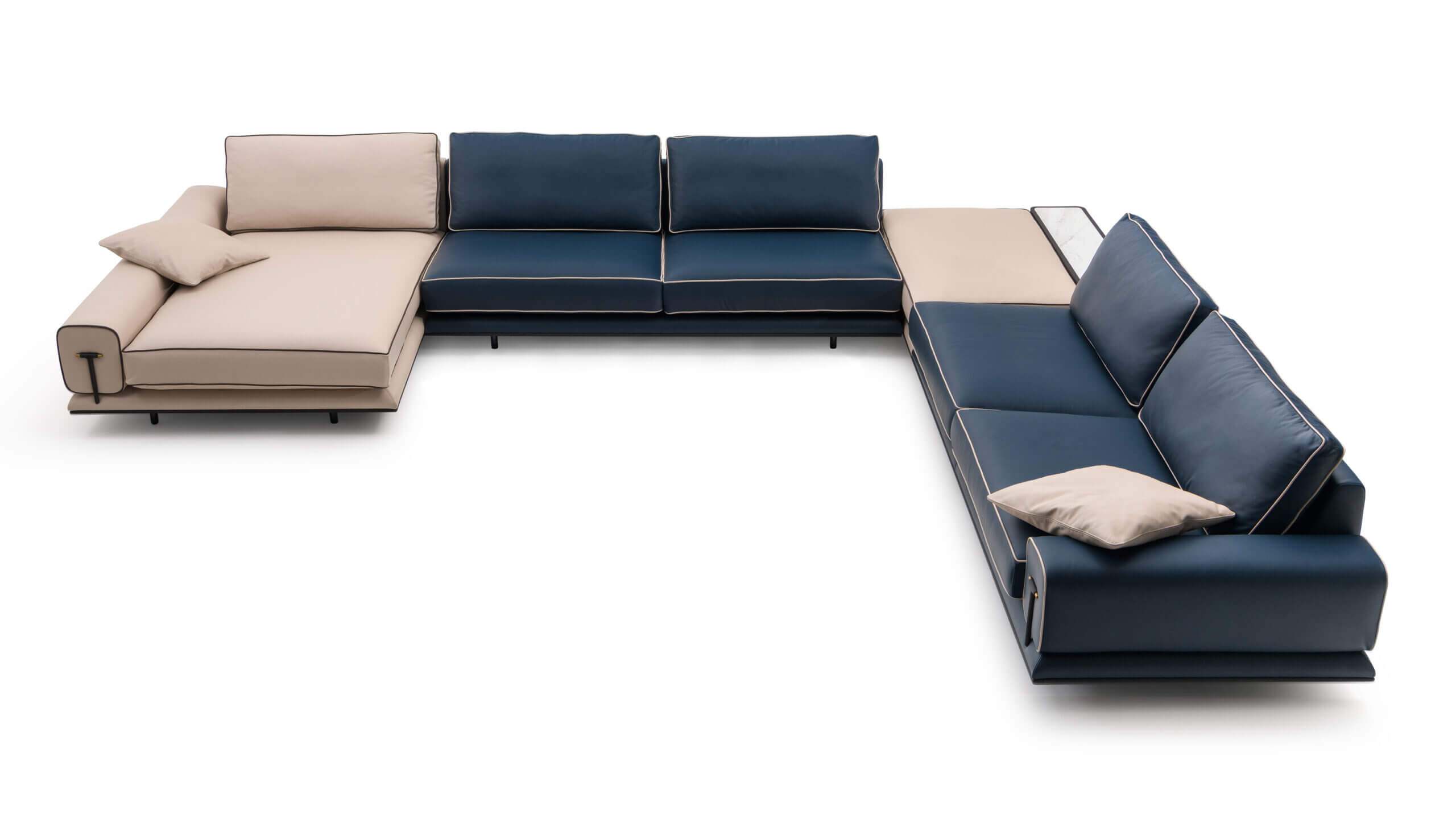 High-end Blues Sectional - Italian Designer & Luxury Furniture at Cassoni
