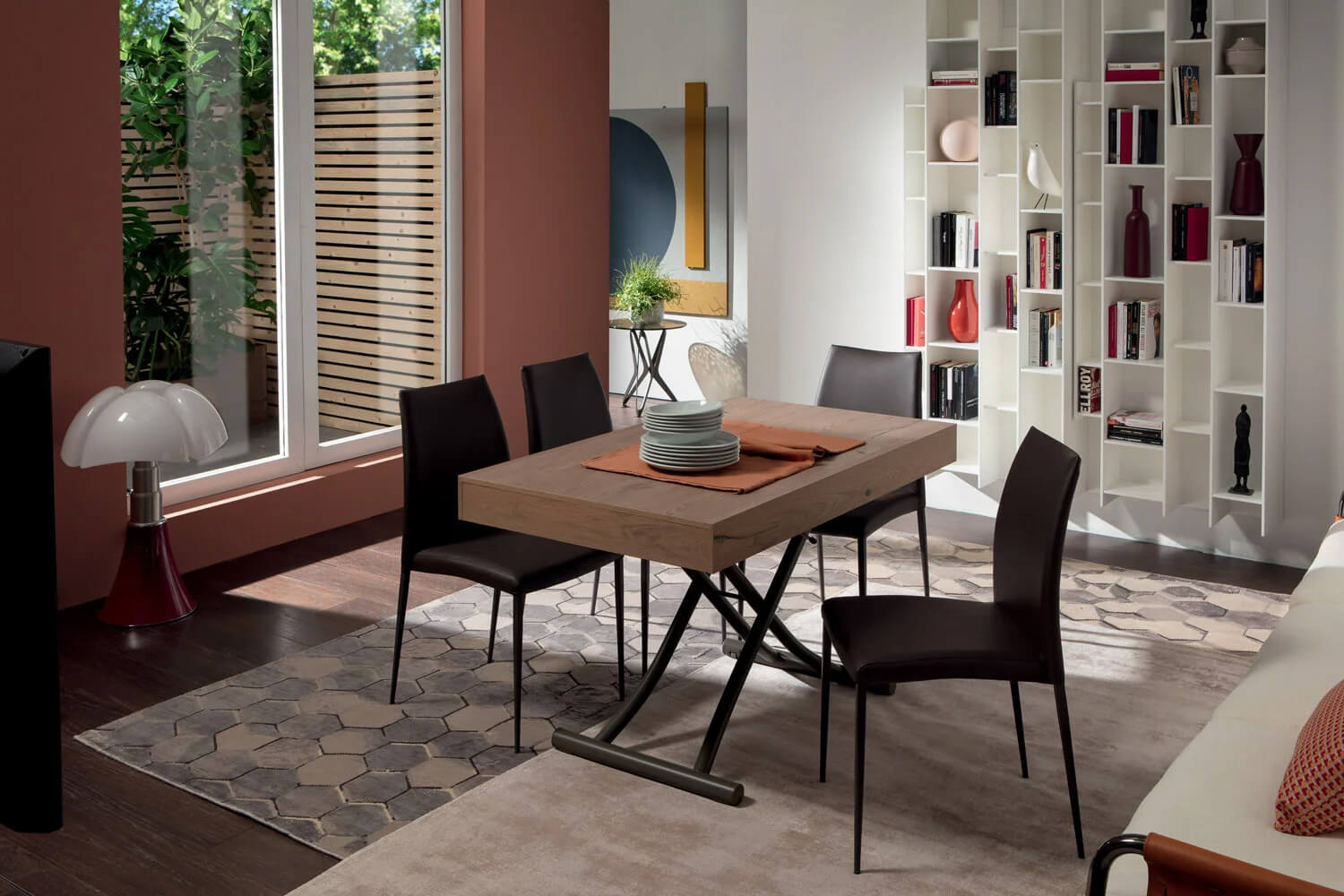 Newood Transformable Coffee Table to Dining Table by Ozzio Italia | Cassoni