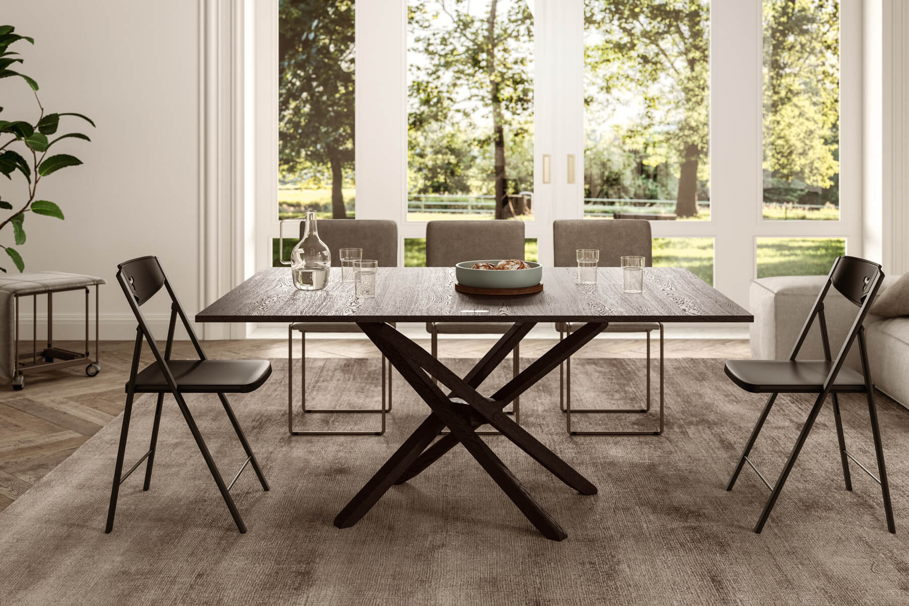 Su&Giù Transformable Coffee Table to Dining Table by Ozzio Italia | Cassoni