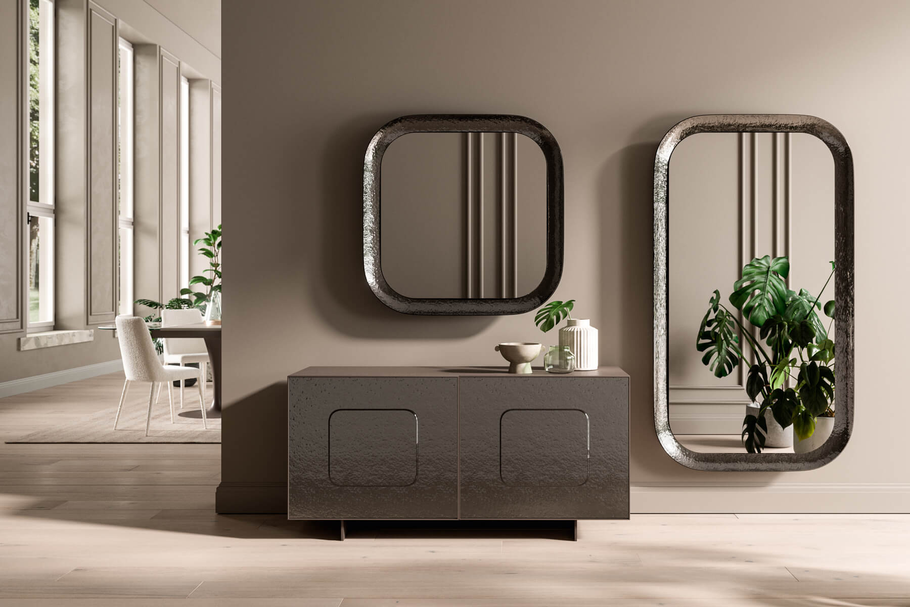 Raggio Mirror by Ozzio Italia | Cassoni