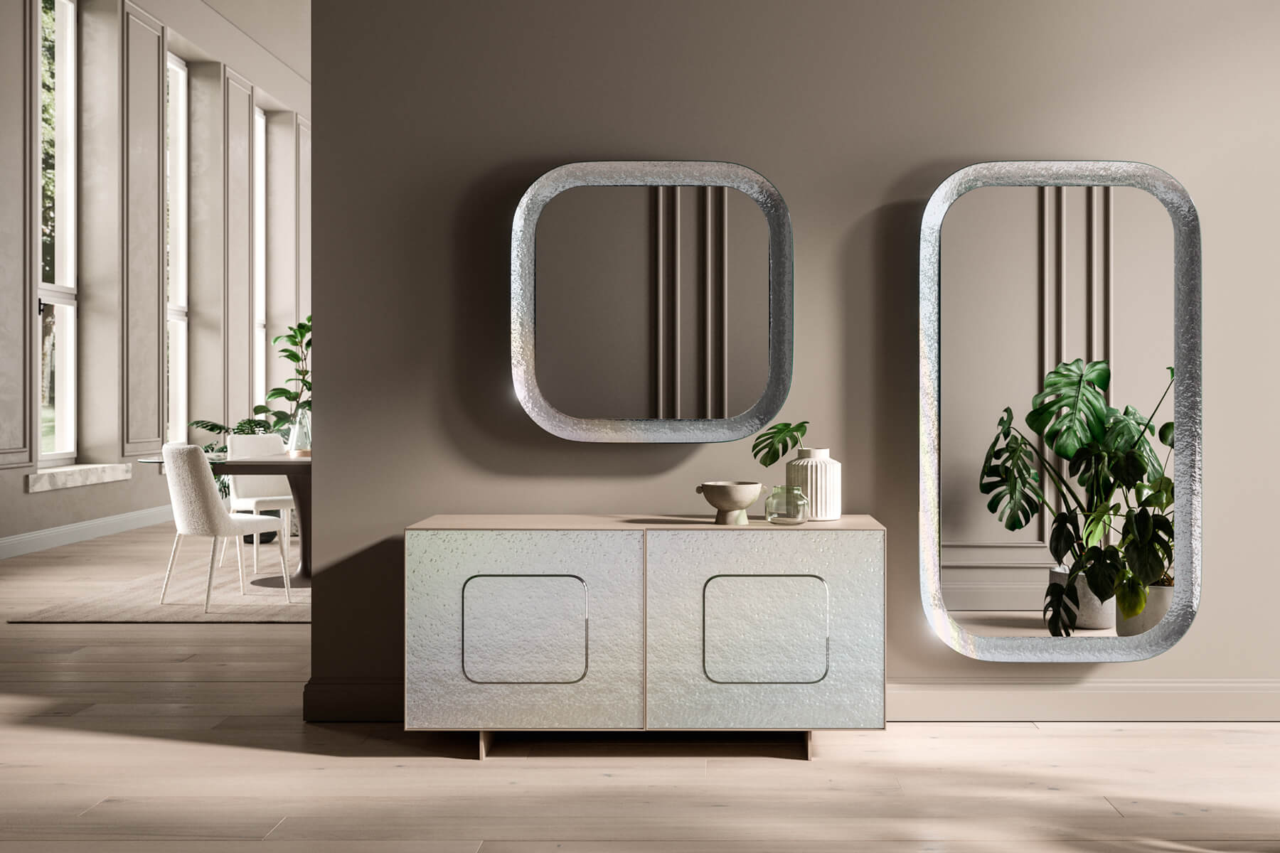 Raggio Mirror by Ozzio Italia | Cassoni
