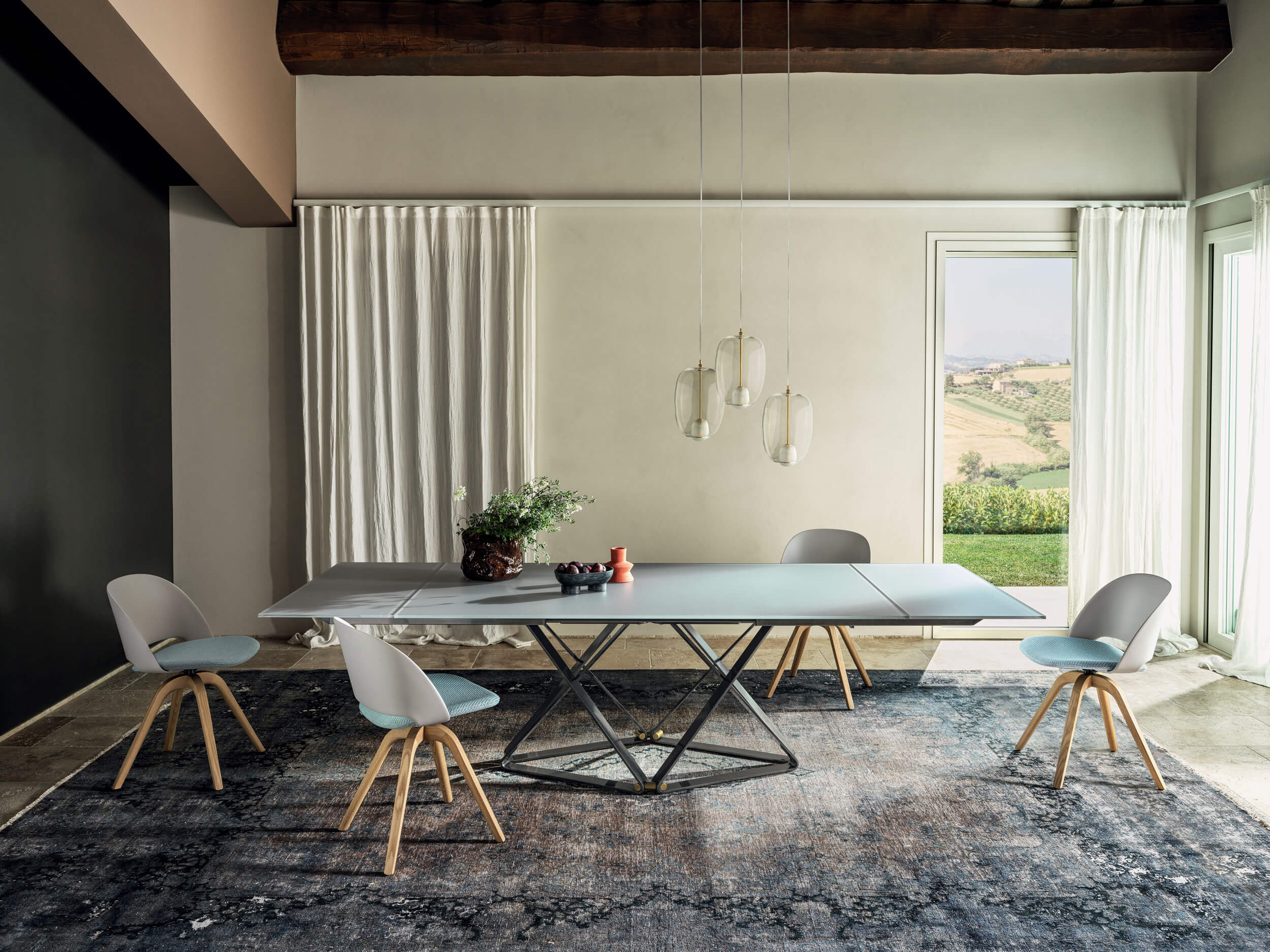 Delta Rectangular Extendable Table by Bontempi | Cassoni