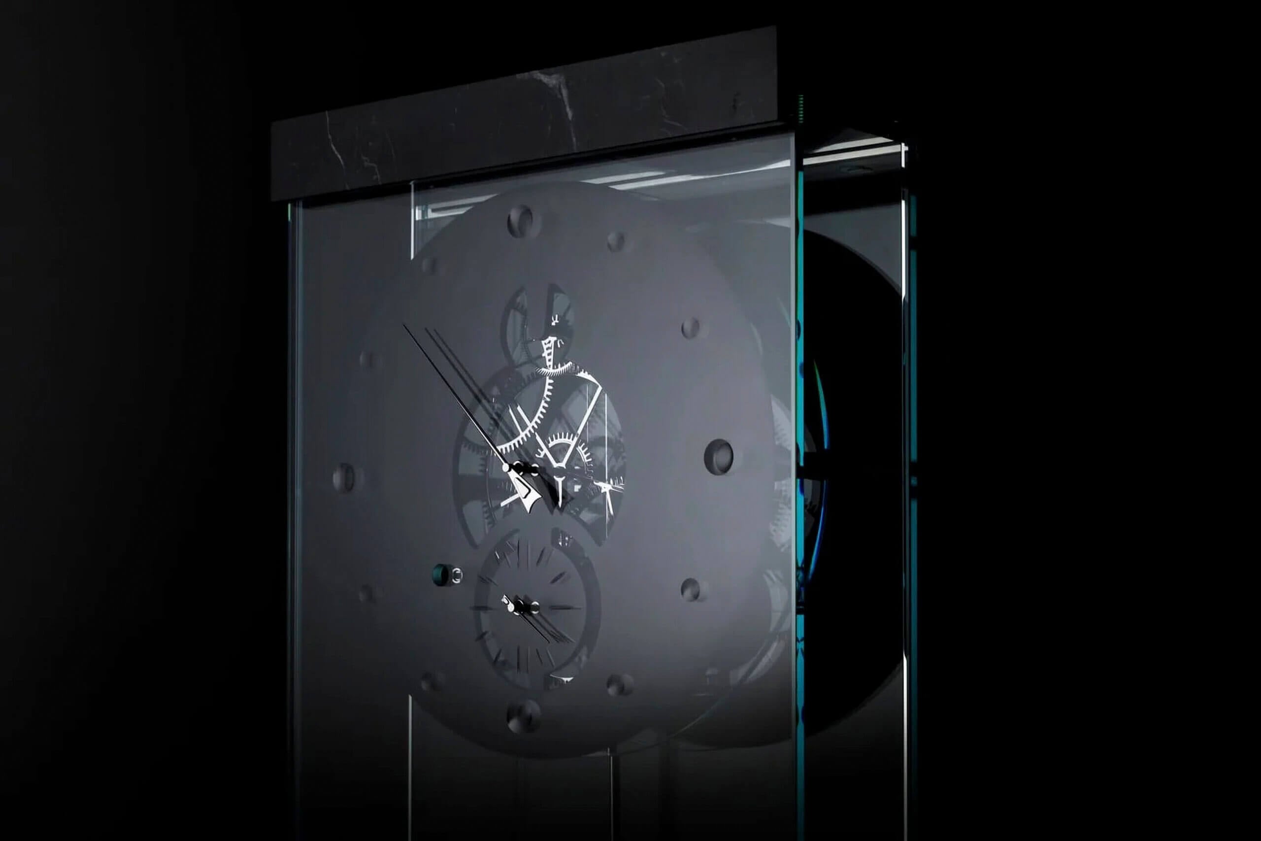 Takto Adagio 03 Black Pendulum Clock by Teckell | Cassoni