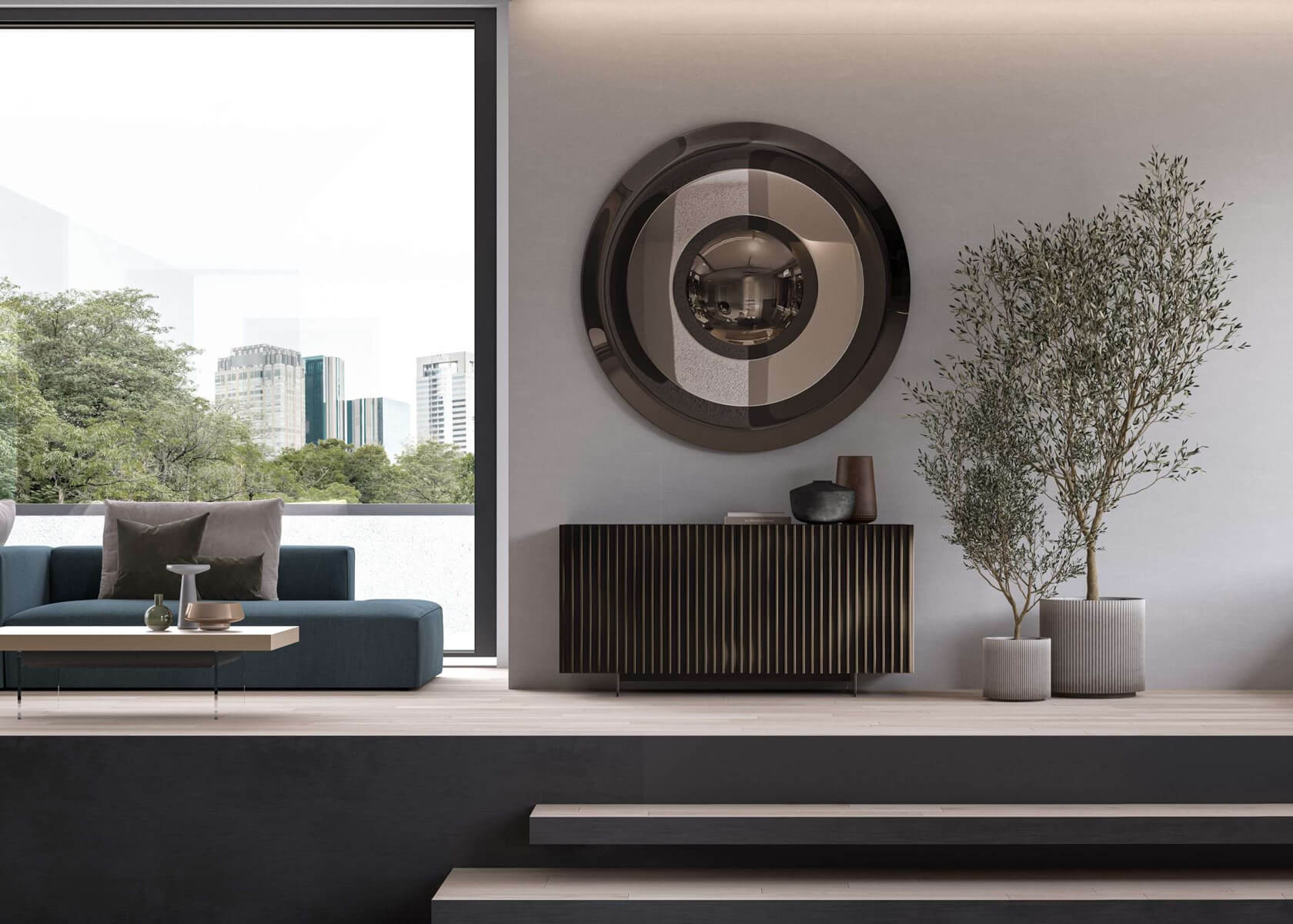 Distinctive Dorian Mirror - Italian Designer & Luxury Furniture at Cassoni