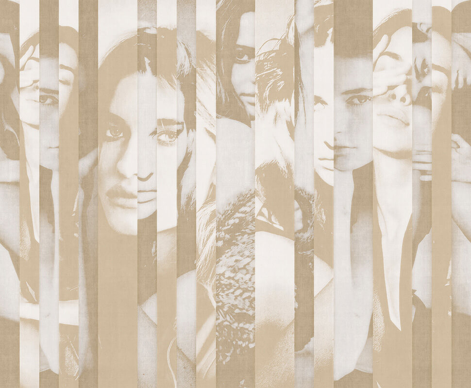 Paper Portraits Wallpaper by LondonArt | Cassoni