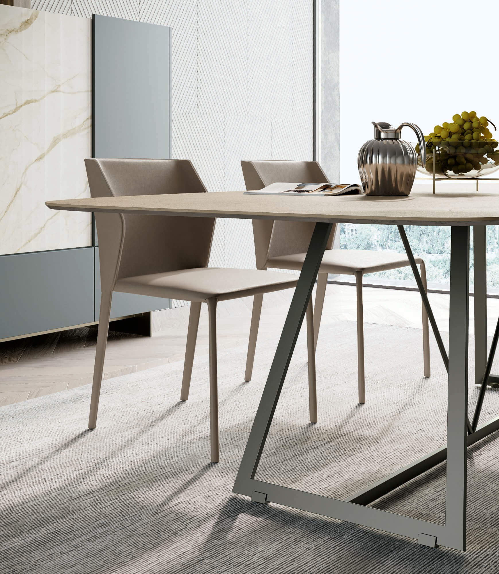 Radar Shaped Table by Dallagnese | Cassoni