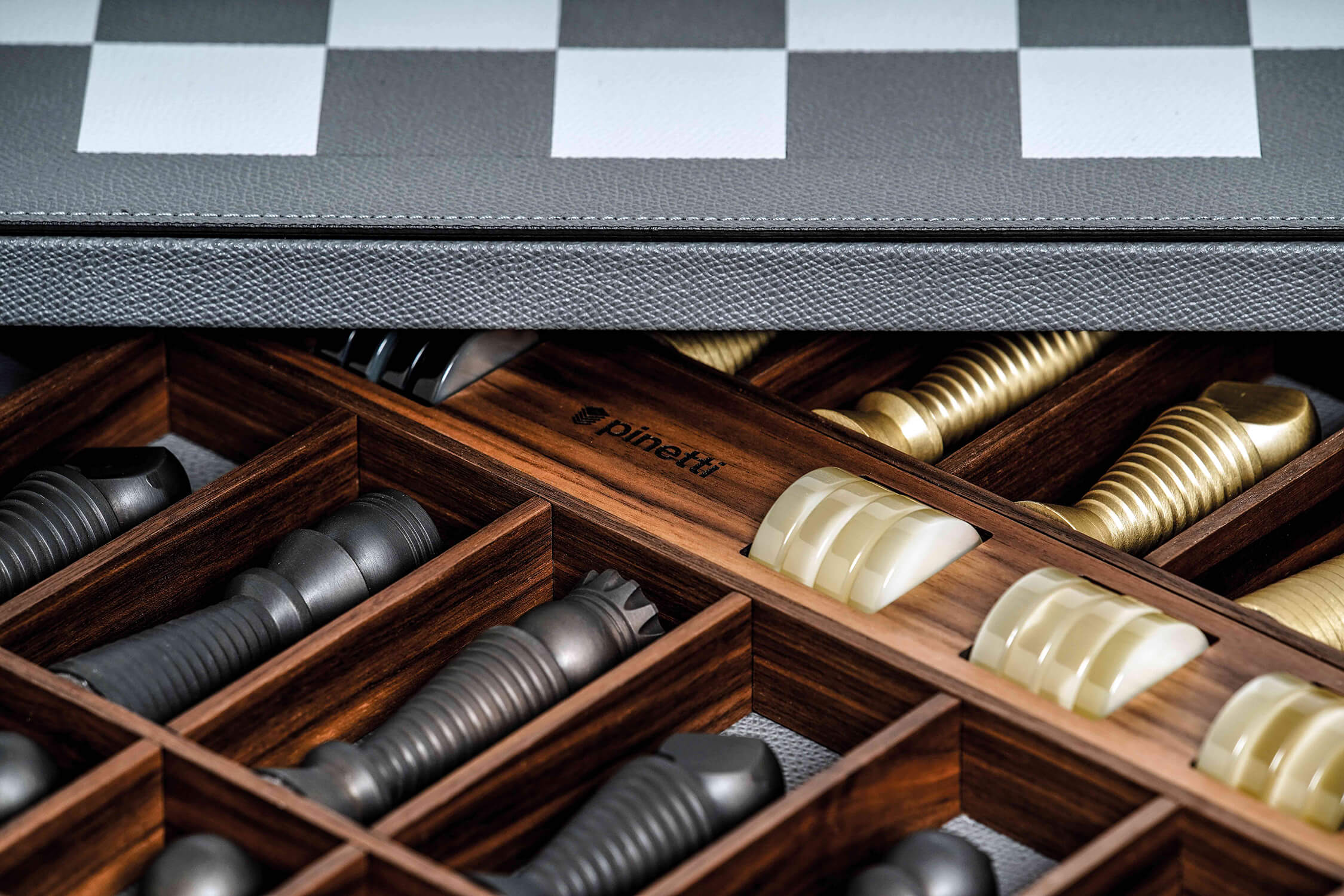 Chess & Checkers Game Board by Pinetti — Cassoni